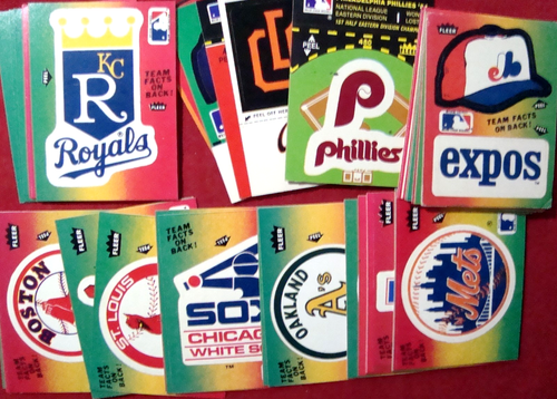 1982-1984 FLEER BASEBALL TEAM LOGO STICKERS CARDS - LOT of 41 - Near ...