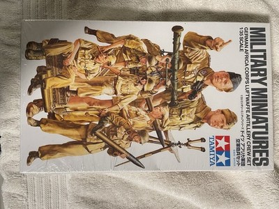 Tamiya 1/35 35343 WWII German Africa Corps Luftwaffe Artillery Crew Set ...