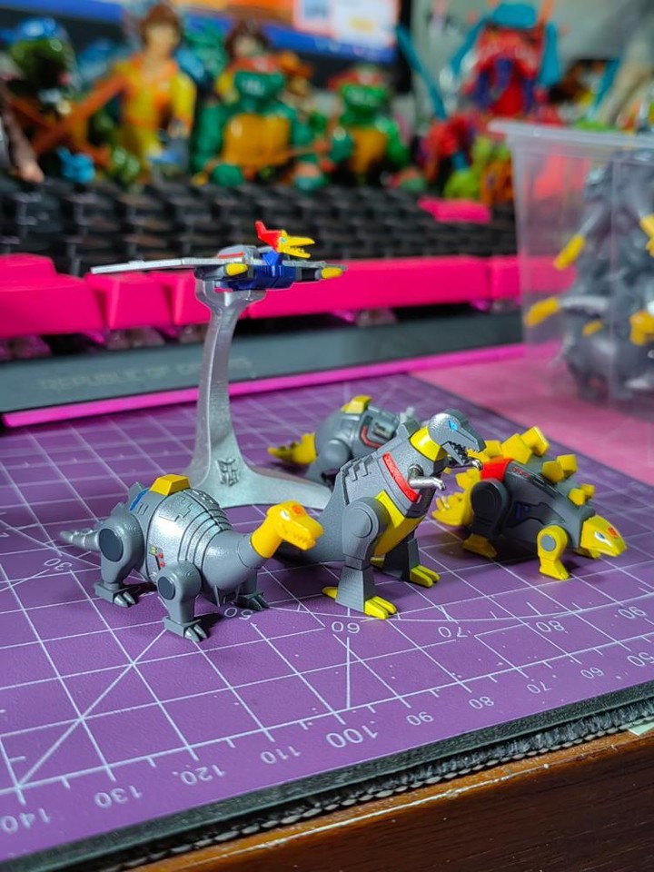 pre-slae pinted minimum MINI Dinoking Grimlock Sludge Swoop Snarl Slag ...