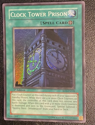 Yu-Gi-Oh Clock Tower Prison #EOJ-EN048 Super Rare 1st Ed Enemy Of ...