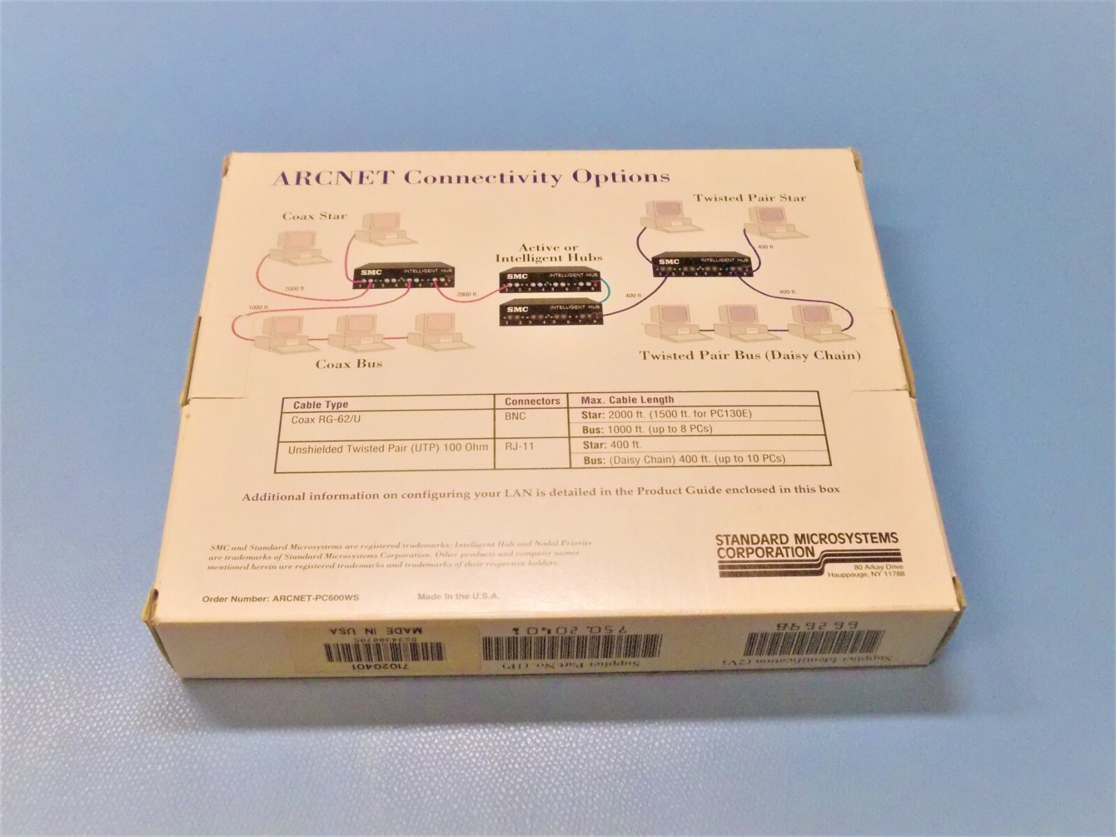 PC-600WS ASSY 710.20401 Rev. C ISA ArcNet Karte SMC PC Card 16-Bit ...