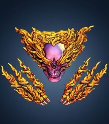 Ghost Rider Wolverine 1:18 scale unpainted Head & Claws 3.75" Action ...