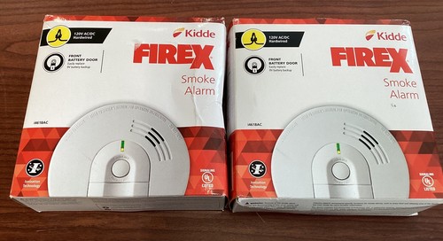 NEW 2PK Kidde i4618AC Firex Hardwire Smoke Detector Battery Backup B314 ...