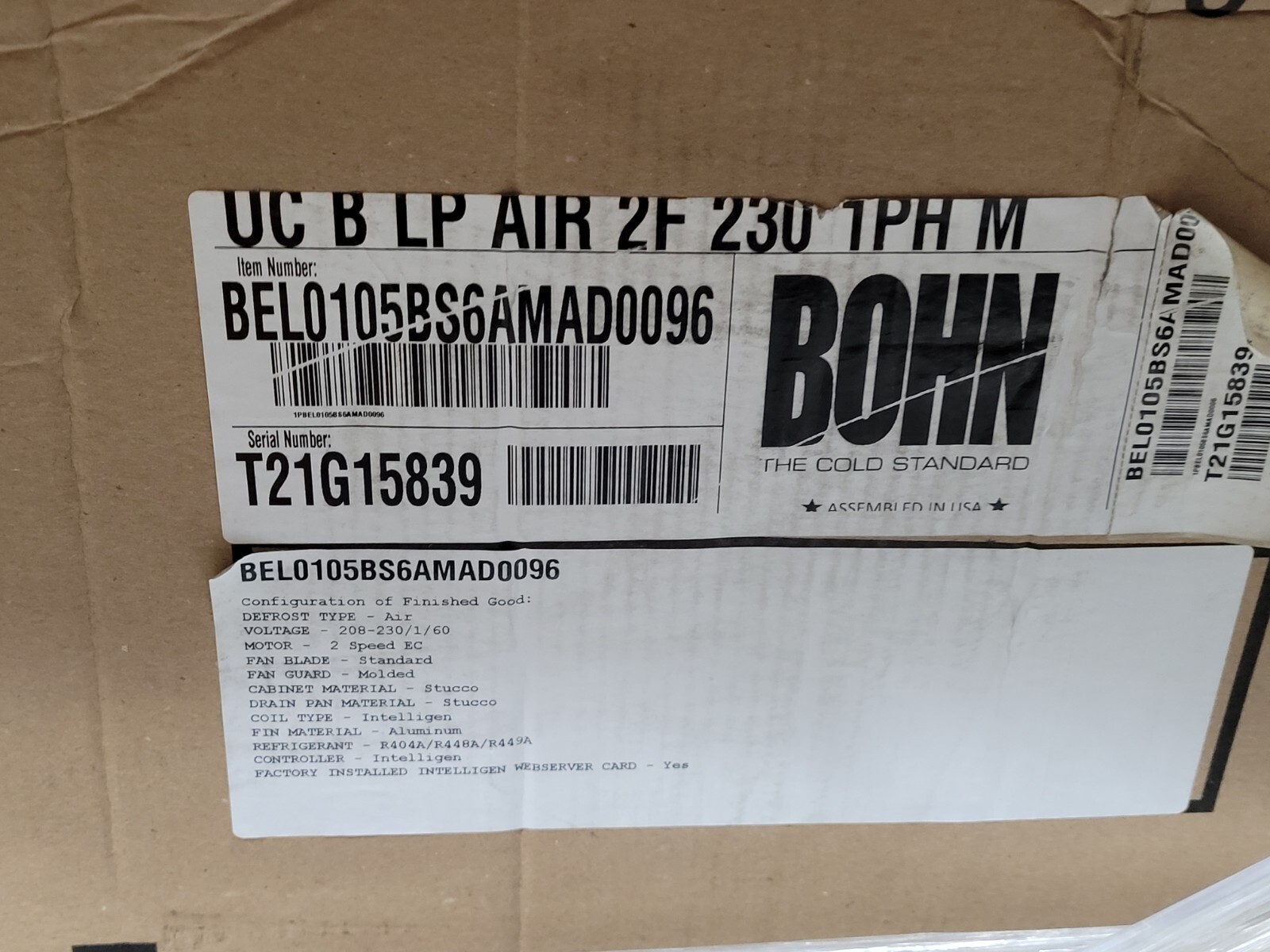 Bohn Heatcraft Walk In Cooler 2 Fan w/Intelligen Refrigeration ...