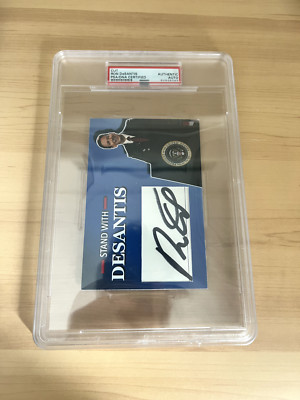Ron DeSantis Florida Governor / President Signed Cut Card Auto PSA/DNA ...