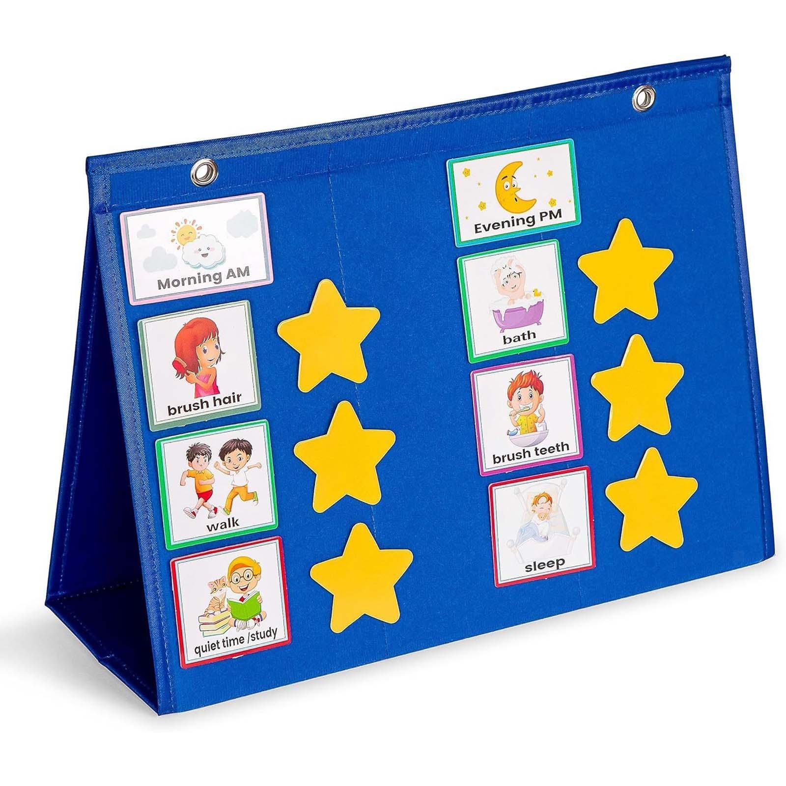 Kids Visual Schedule with 72Pcs Visual Schedule Cards Visual | eBay UK