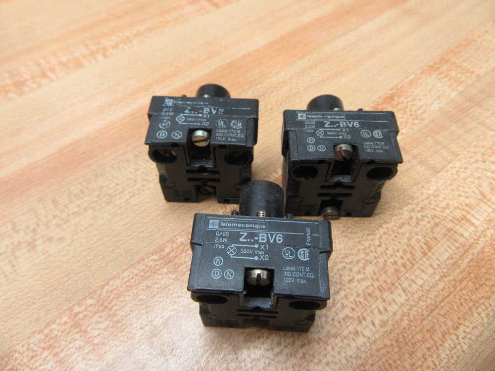 Telemecanique Z..-BV6 Pushbutton Light Module ZBV-6 380V (Pack of 3) | eBay