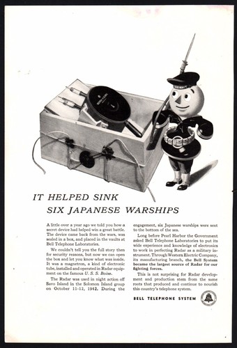 1945 WWII Radar Magnetron Phone World War 2 Bell Telephone AD | eBay