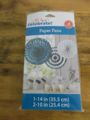 PAPER CELEBRATE FANS 3 EACH | eBay