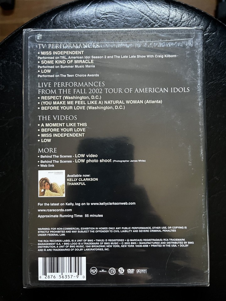 Kelly Clarkson Miss Independent (DVD, 2003, Music & Concerts) New ...