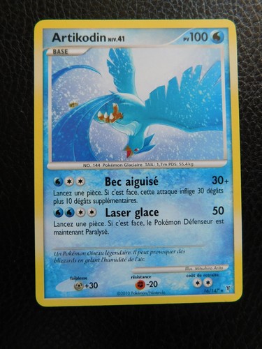 POKEMON VAINQ. SUPREMES RARE N° 16/147 ARTIKODIN 100PV vf (port groupé ...