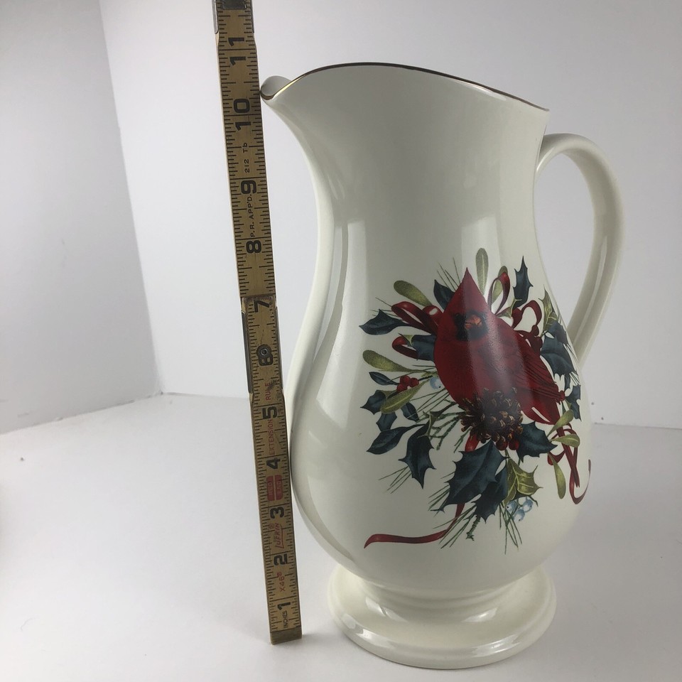 Lenox Winter Greetings Large Pitcher Cardinal, 10.5" | eBay