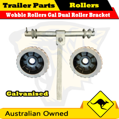 Boat Trailer Gray Wobble Rollers Gal Dual Roller Bracket Support Rack ...