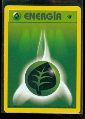 Pokemon GRASS ENERGY 99/102 - 1st Edition Base Set - NM/M - SPANISH | eBay