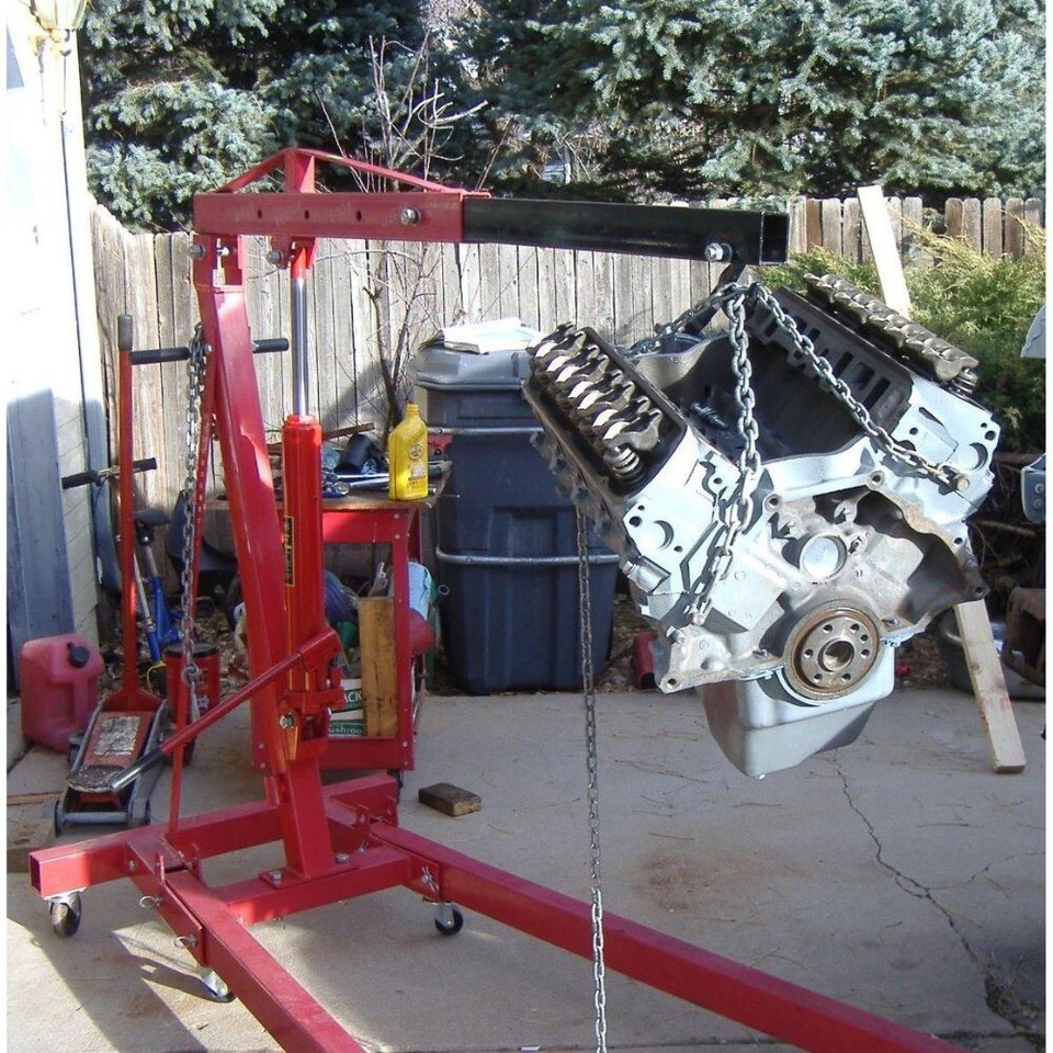 Long Ram Hydraulic Jack 8 Ton Engine Hoist Cylinder Engine Crane Double ...