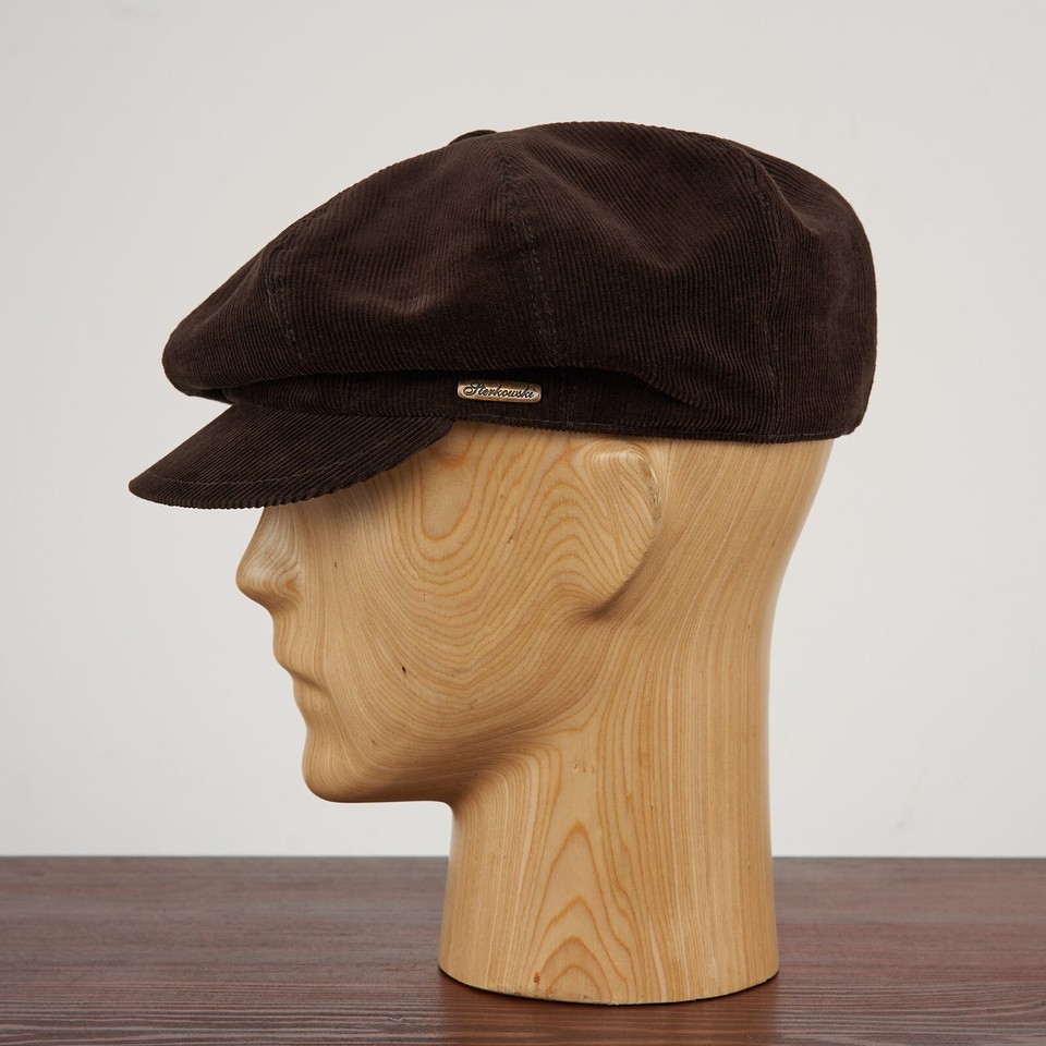 Sterkowski VIGO Corduroy Newsboy Cap Traditional Cabbie Gatsby Paper ...