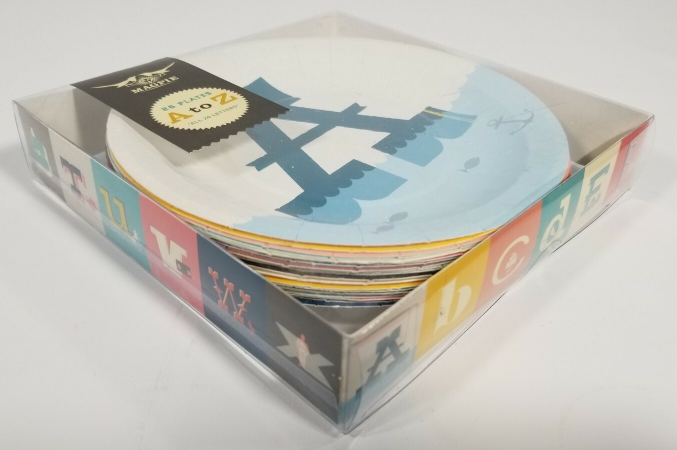 Magpie A to Z Alphabet Paper Plates Birthday Party Kids Toddlers 26 ct ...