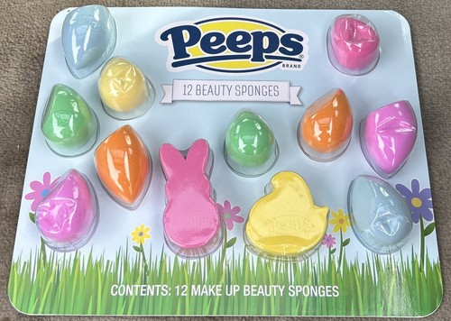 Peeps 12 Piece Make Up Beauty Sponges Use Damp/Dry Buildable Or Full ...