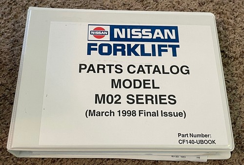 1998 Nissan Forklift Model M02 Series Parts Catalog | eBay