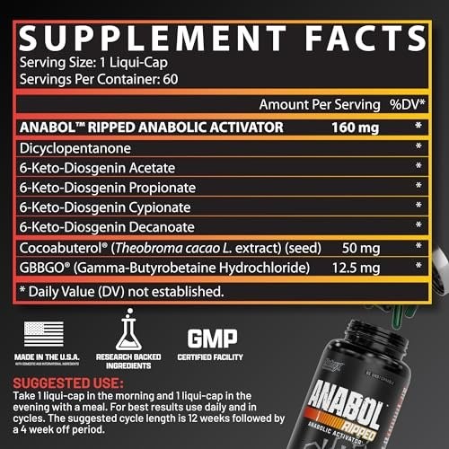Nutrex Research Anabol Ripped Anabolic Muscle Builder, 60 liqui-caps | eBay