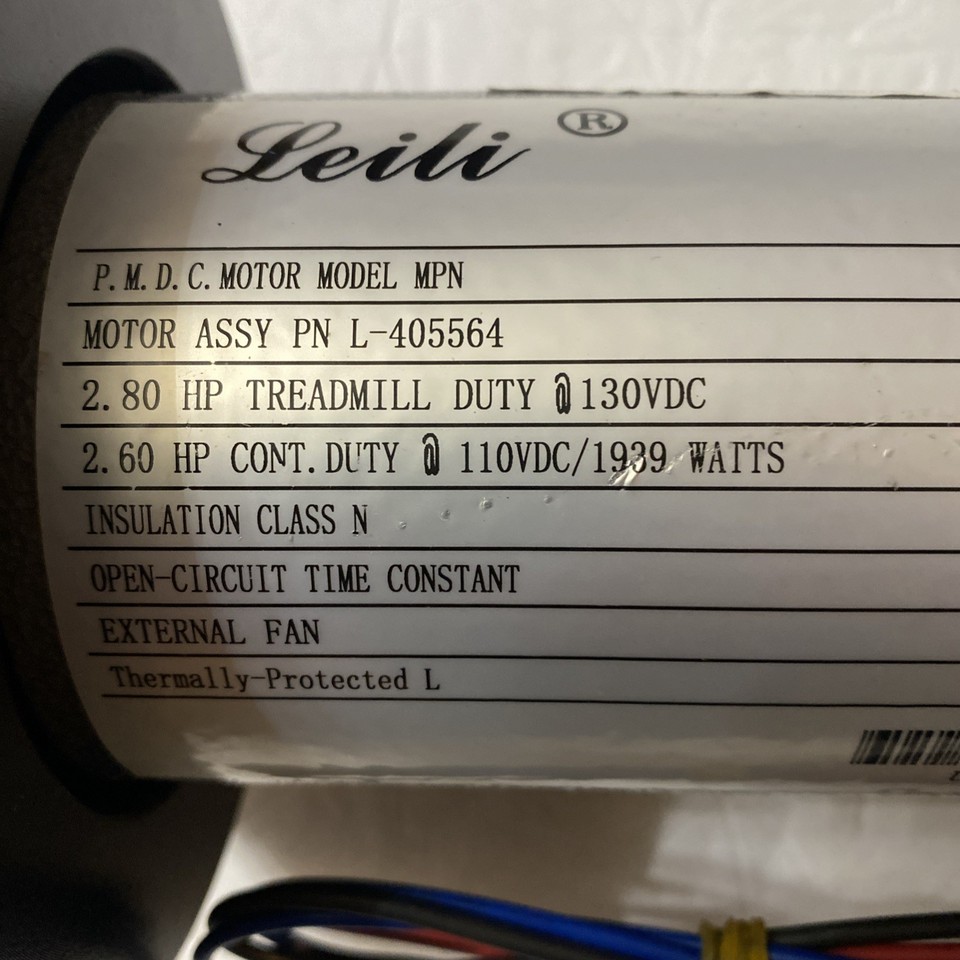 Leili 2.8 Up Treadmill DC Drive Motor L-405564 With Flywheel & Fan New ...