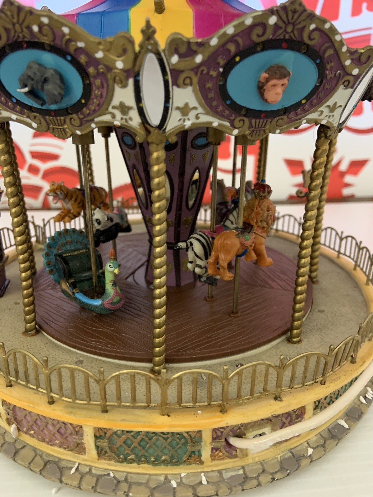 Lemax Belmont Carousel Village Collection Good Lights , No Music | eBay