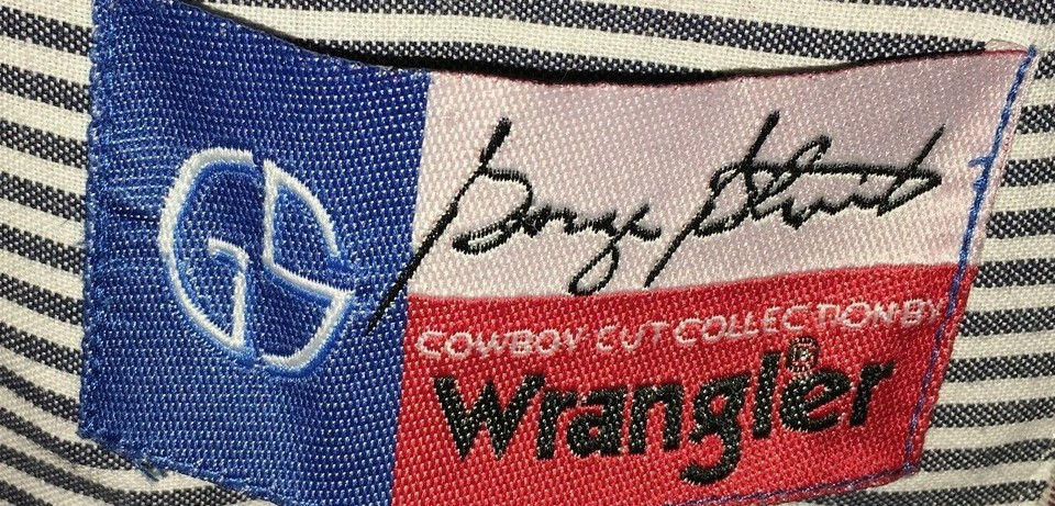 George Strait Sz M Shirt Cowboy Cut Collection by Wrangler, Button L/S ...