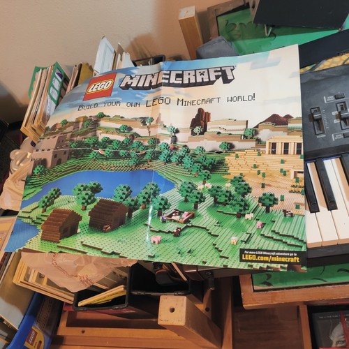 Lego Minecraft Poster, 2 sided | eBay