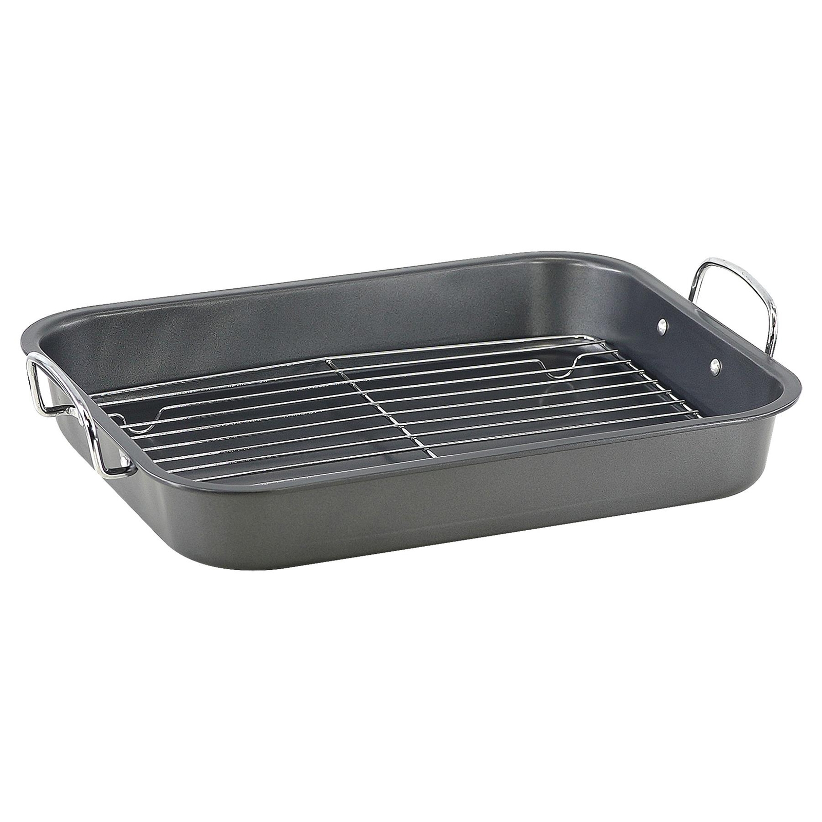 Non-Stick Roasting Tray Large Dish Carbon Steel Pan with Rack Oven ...