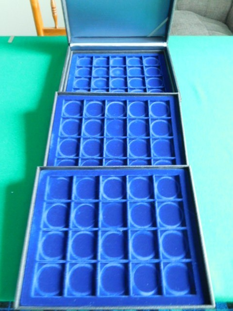 Lindner Nera XL 3 tray coin (60) storage case | eBay UK