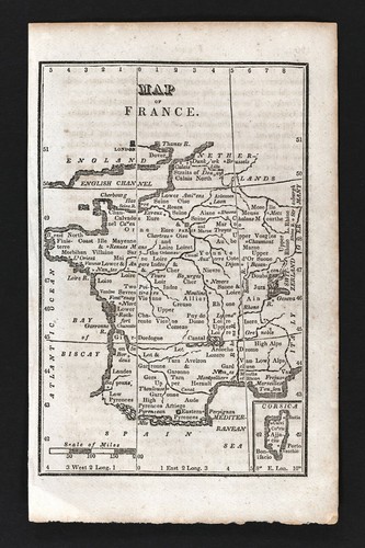 1830 Nathan Hale Map France Paris Marseilles Laon Chartres Bordeaux ...