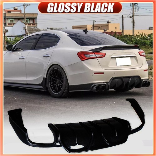 For 2014-2021 Maserati Ghibli Sedan Gloss Black Rear Bumper Diffuser ...