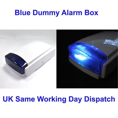 Dummy Alarm Box Blue Lens Long Lasting Dual Flashing Strobe 2 LED ...