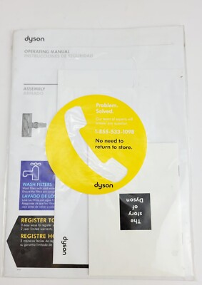Dyson V7 Operating Manual Disk Genuine Product Paperwork Cordless Stick ...