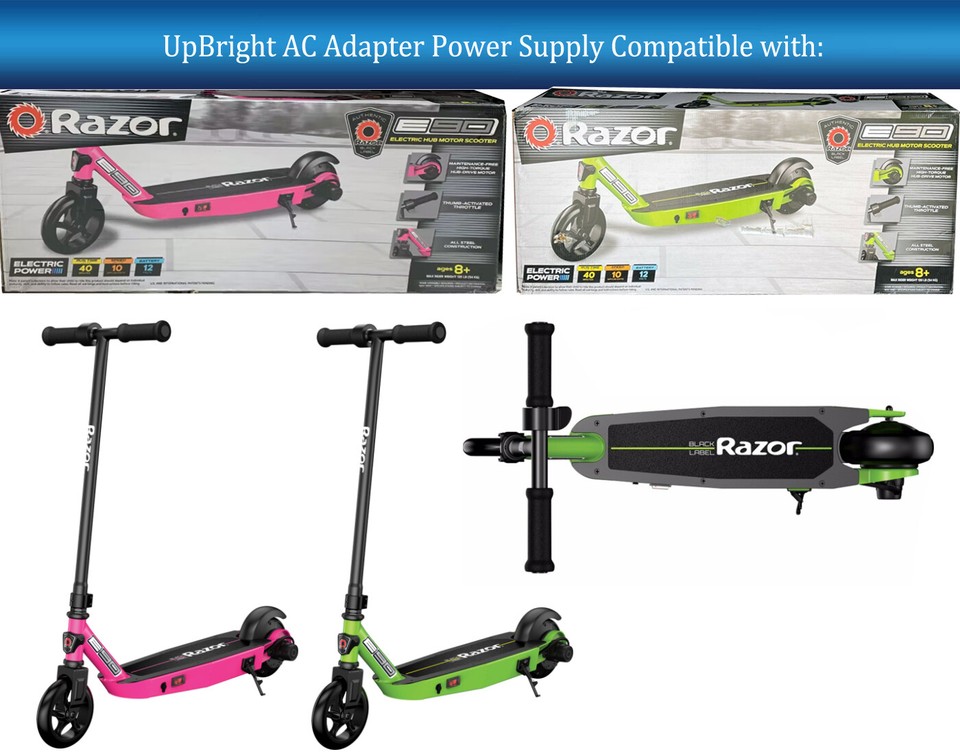 AC / DC Adapter For Razor Black Label E100 or E90 90W 12V Kick Electric ...
