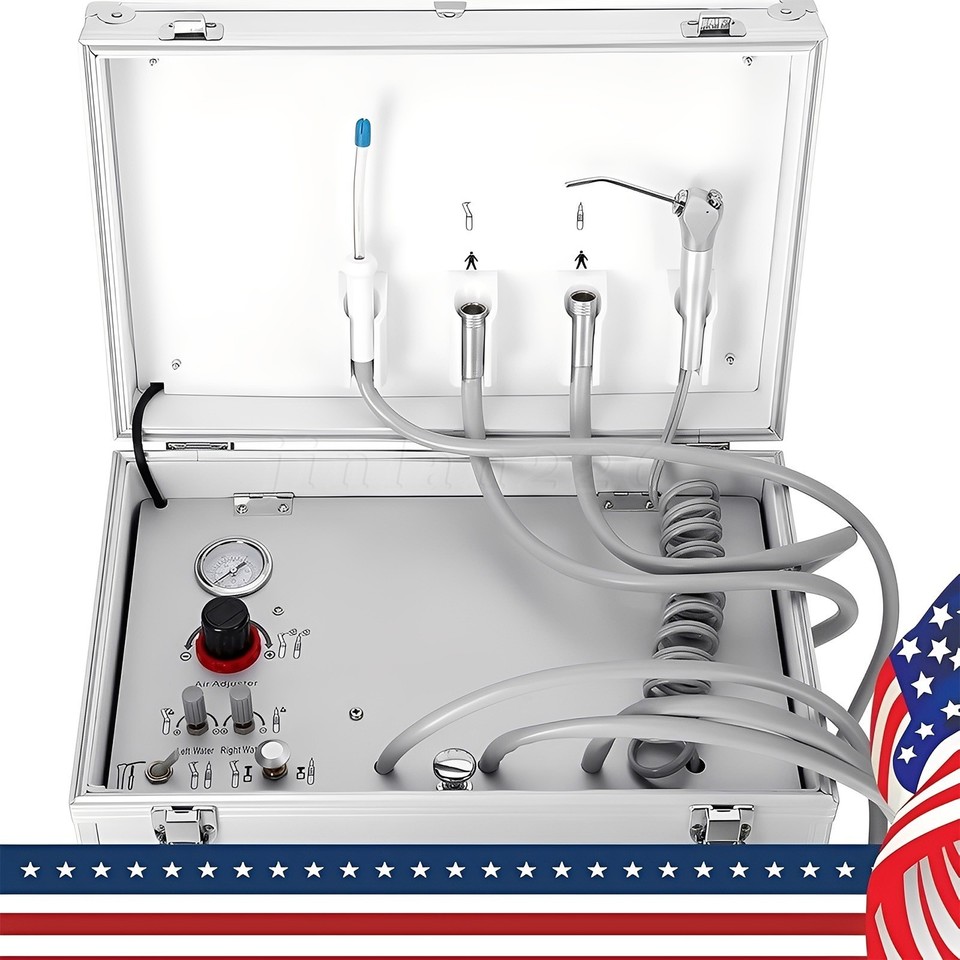 Portable Dental Delivery Unit Mobile Case Air Compressor Syringe ...