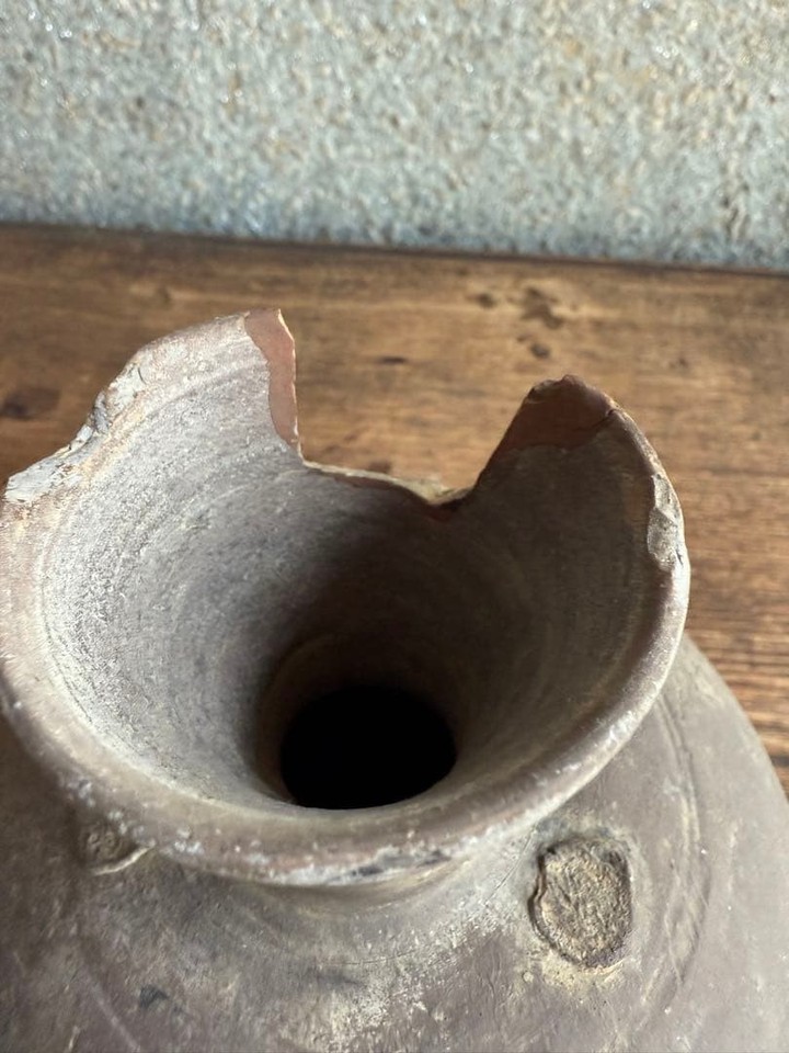 Sue ware jar 6cm short-necked Kofun to Nara period water/flower vessel ...