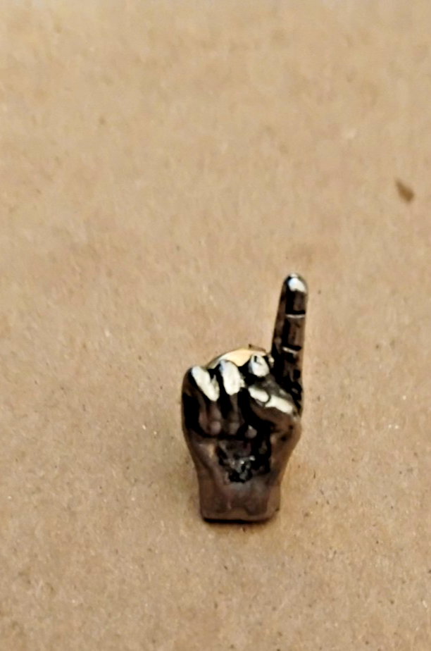 metal Pointing Hand Sculpture pin | eBay