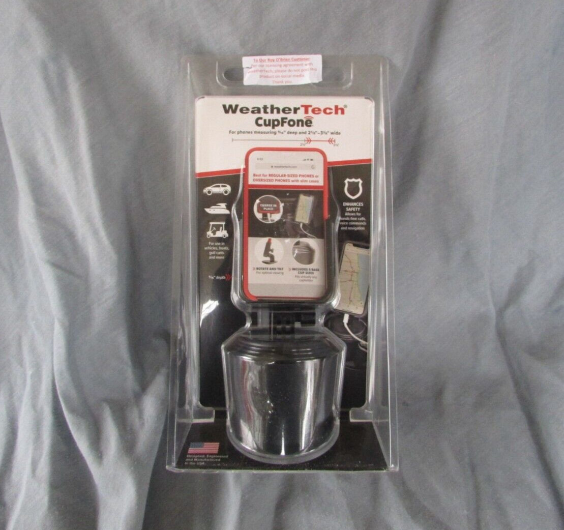 WeatherTech CupFone Adjustable Cup Phone Holder - Black (8ACF2CS) for ...