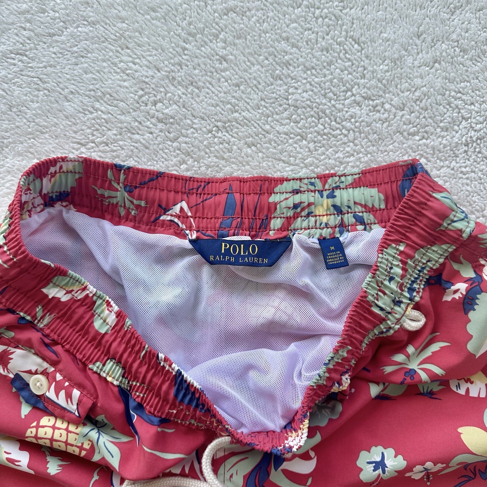Polo Ralph Lauren Mens Netted Swim Trunks, Sz M, Pink… - Gem