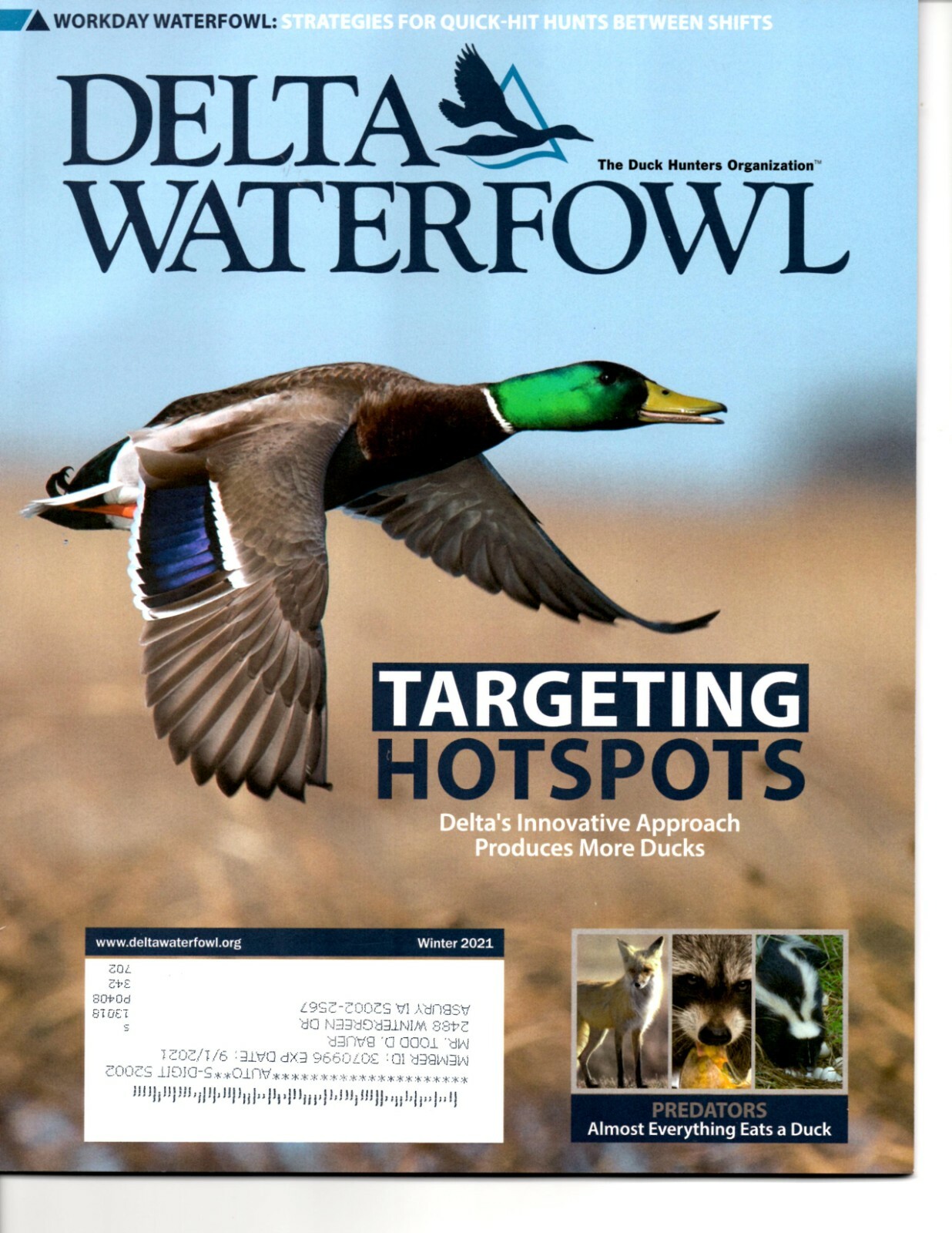 2021 DELTA WATERFOWL Winter 2021 Magazine Pheasants Forever | eBay