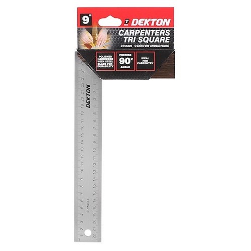 Dekton Carpenters Tri Square 9 Inch Precise 90 Degree Angle Ideal For ...