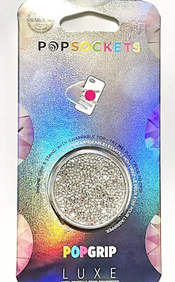 PopSockets Luxe Authentic Swarovski Crystal Silver Bling PopSocket Pop ...