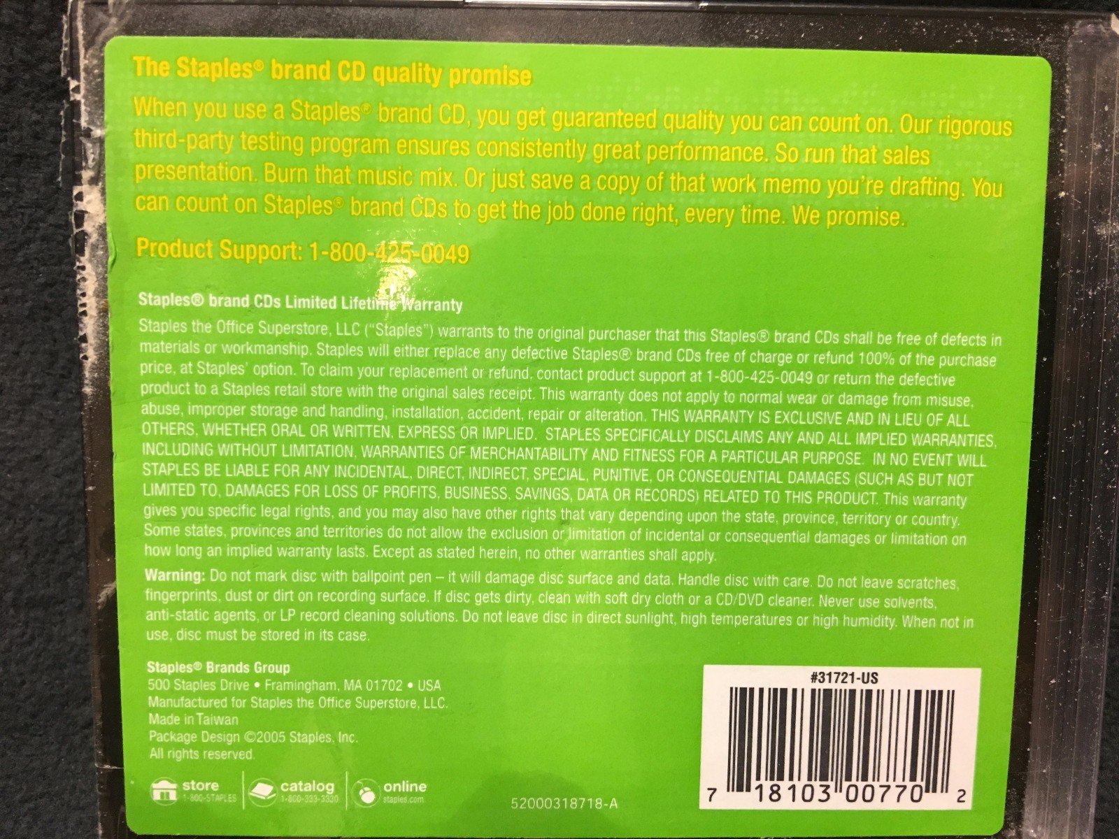 PK of 10 Staples Cd-rw Rewritable Discs 12x Speed 80 Minutes 700 MB for ...