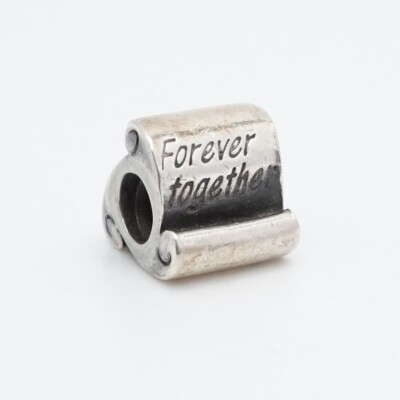 Authentic Pandora Sterling Silver Forever Together Scroll Retired Bead ...