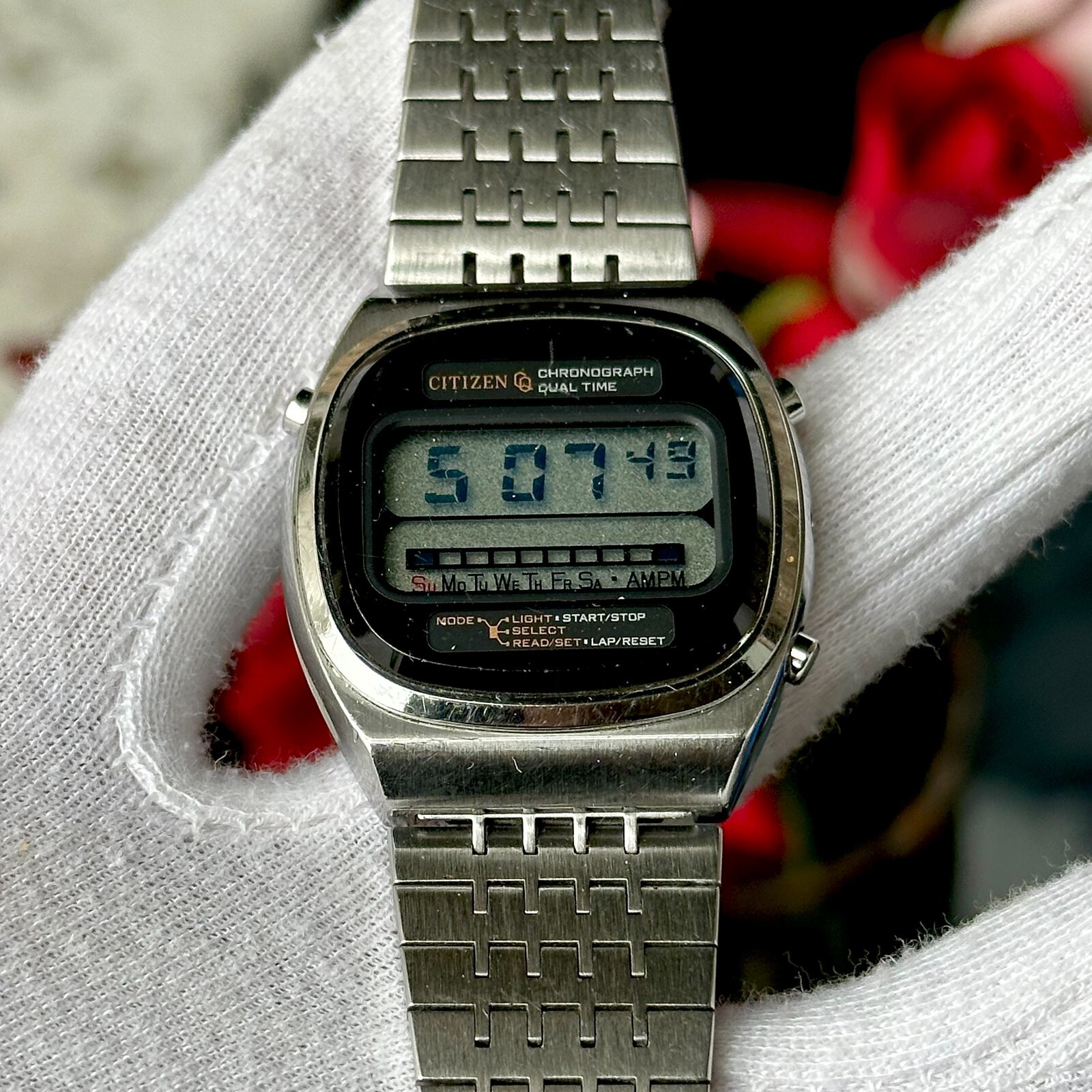 Vintage Citizen Chronograph Digital Men's Watch 59-10… - Gem