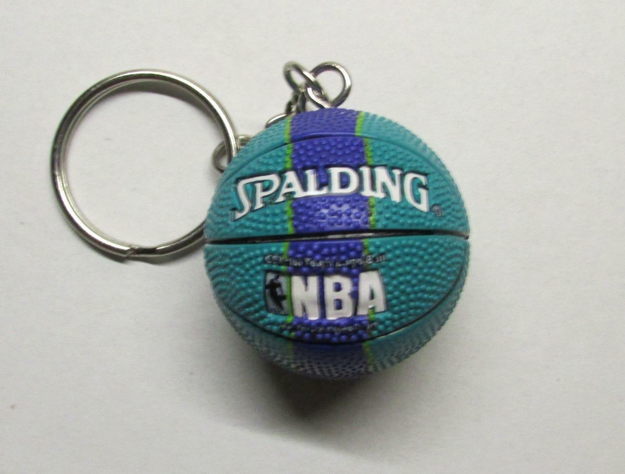 NBA Basketball New Orleans HORNETS Spalding Ball KEY CHAIN Ring ...