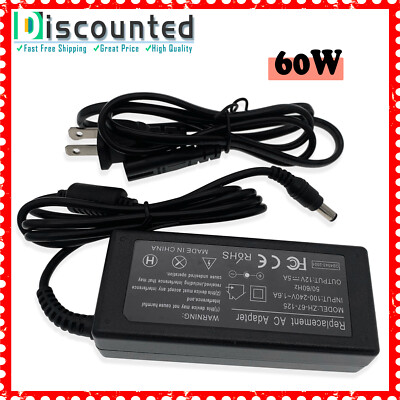 12V 5A Adapter Charger For ELO TouchSystems E005277 Power Brick and ...