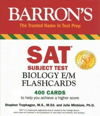 SAT Subject Test Biology e/M Flashcards by Stephen Traphagen and Julie ...