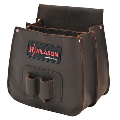 81HS Hilason Genuine Thick Leather Shooting Shotgun Shell Bag Ammo ...